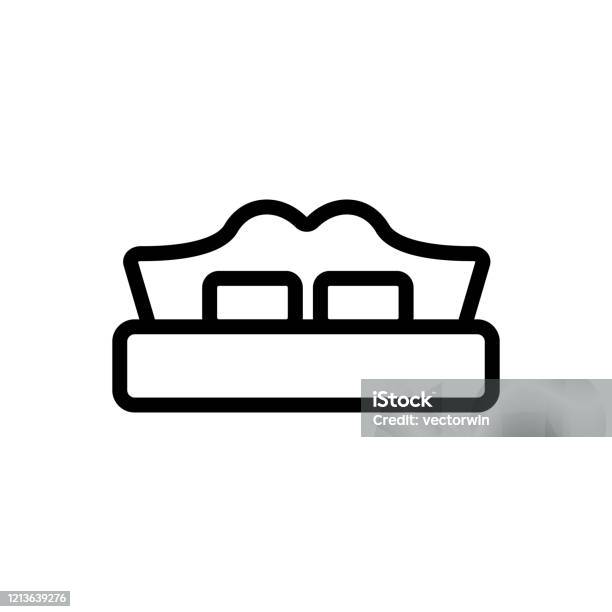 Un Vecteur Confortable Dicône De Lit Illustration De Symbole De Contour