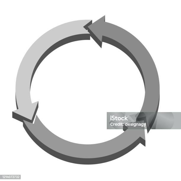 Flèche En Cercle Pour Linfographie Symbole De Modèle Pour Diagramme
