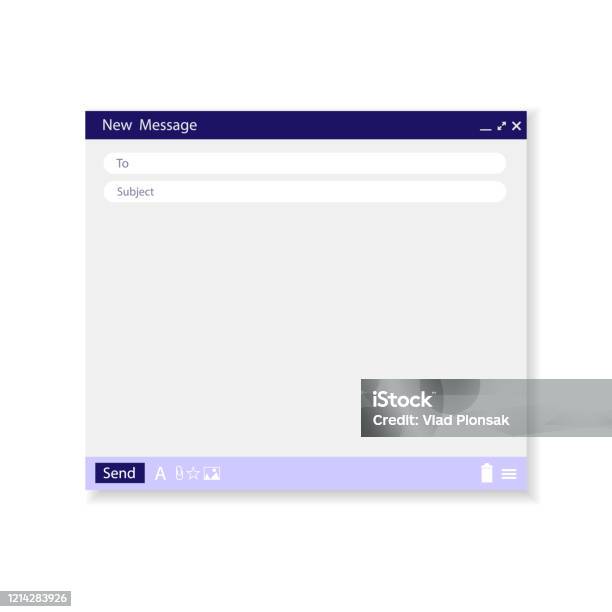 Modèle De Messagerie Vierge Fenêtre Demail Interface De Messagerie