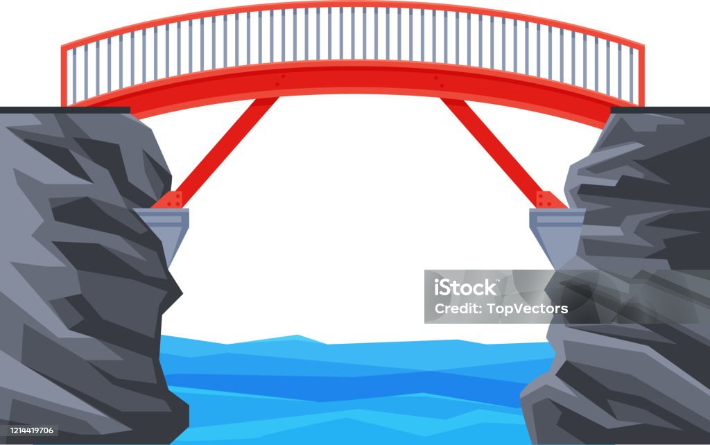 Jembatan Modern Elemen Desain Arsitektur Ilustrasi Vektor Datar ... Jembatan Modern Elemen Desain Arsitektur Ilustrasi Vektor Datar ...