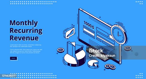Monthly Recurring Revenue Isometric Landing Page Stock Illustration ... Monthly Recurring Revenue Isometric Landing Page Stock Illustration ...