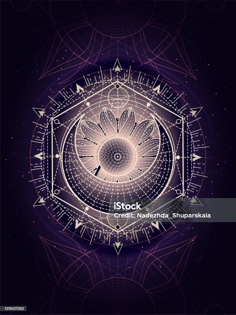 Stock ilustrace Vektorové Ilustrace Symbolu Posvátné Geometrie Na ... Stock ilustrace Vektorové Ilustrace Symbolu Posvátné Geometrie Na ...