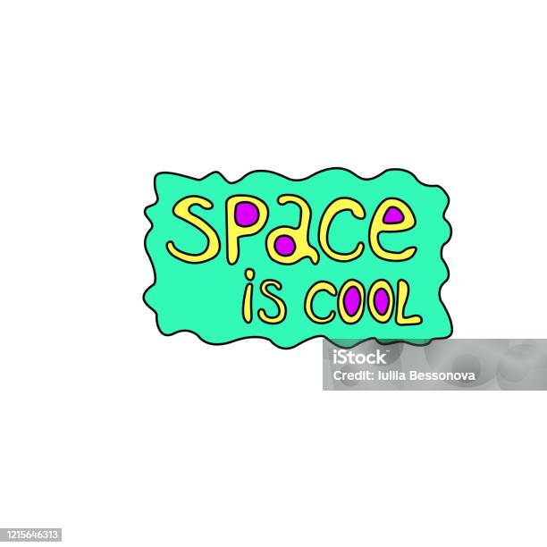 Lespace Est Frais Illustration Vectorielle De Calligraphie Manuscrite