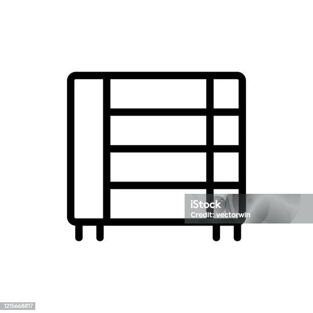 Illustration De Contour De Dessin De Dessin De Dessin Dicône Détagère