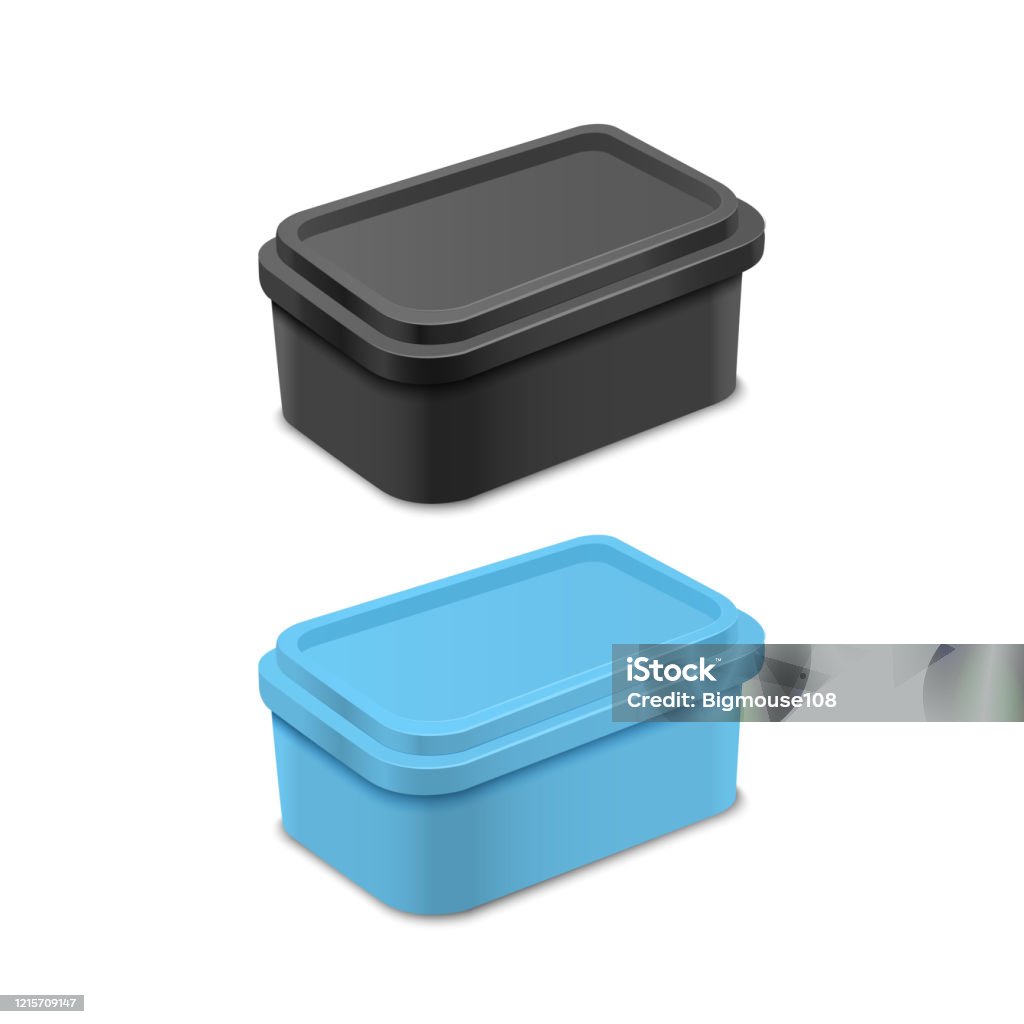 Realistis Rinci 3d Warna Kosong Kontainer Untuk Butter Template Mockup ... Realistis Rinci 3d Warna Kosong Kontainer Untuk Butter Template Mockup ...