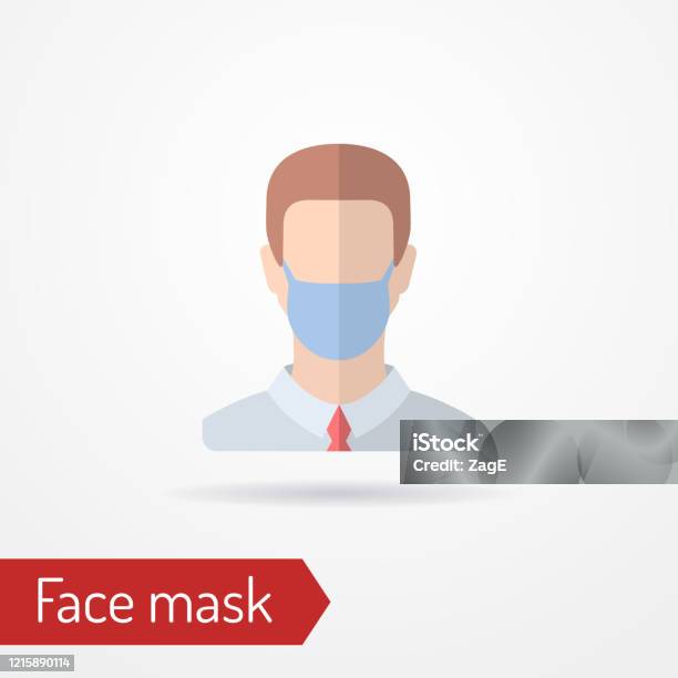 Avatar Dhomme Dans Limage Vectorielle De Masque De Visage De Sécurité