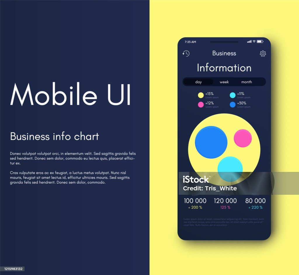 Mobile Application Interface Ui Design Vector Illustration Stock