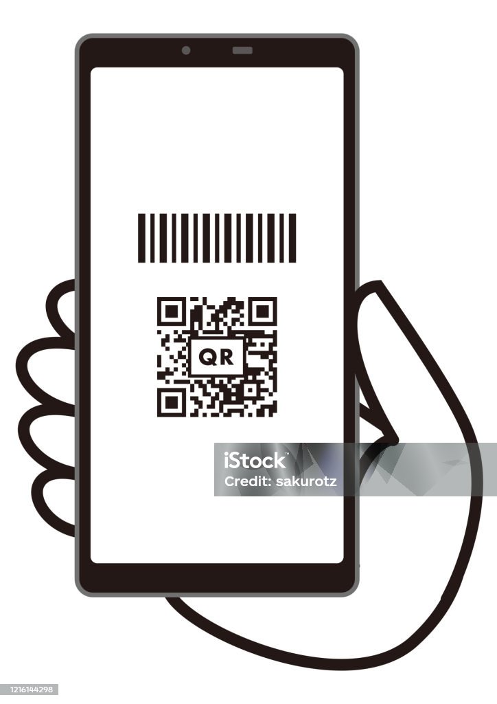 Qr Qrcode Und Barcode Smartphone Oder Handy Oder Handy In Der Hand Weiß ... Qr Qrcode Und Barcode Smartphone Oder Handy Oder Handy In Der Hand Weiß ...
