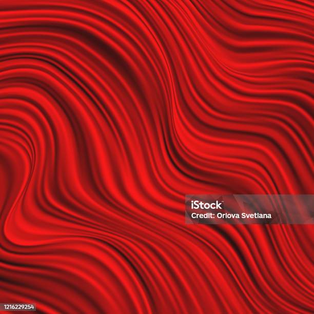 Latar Belakang Template Cair Merah Abstrak Dinamis Dengan Garis Kurva