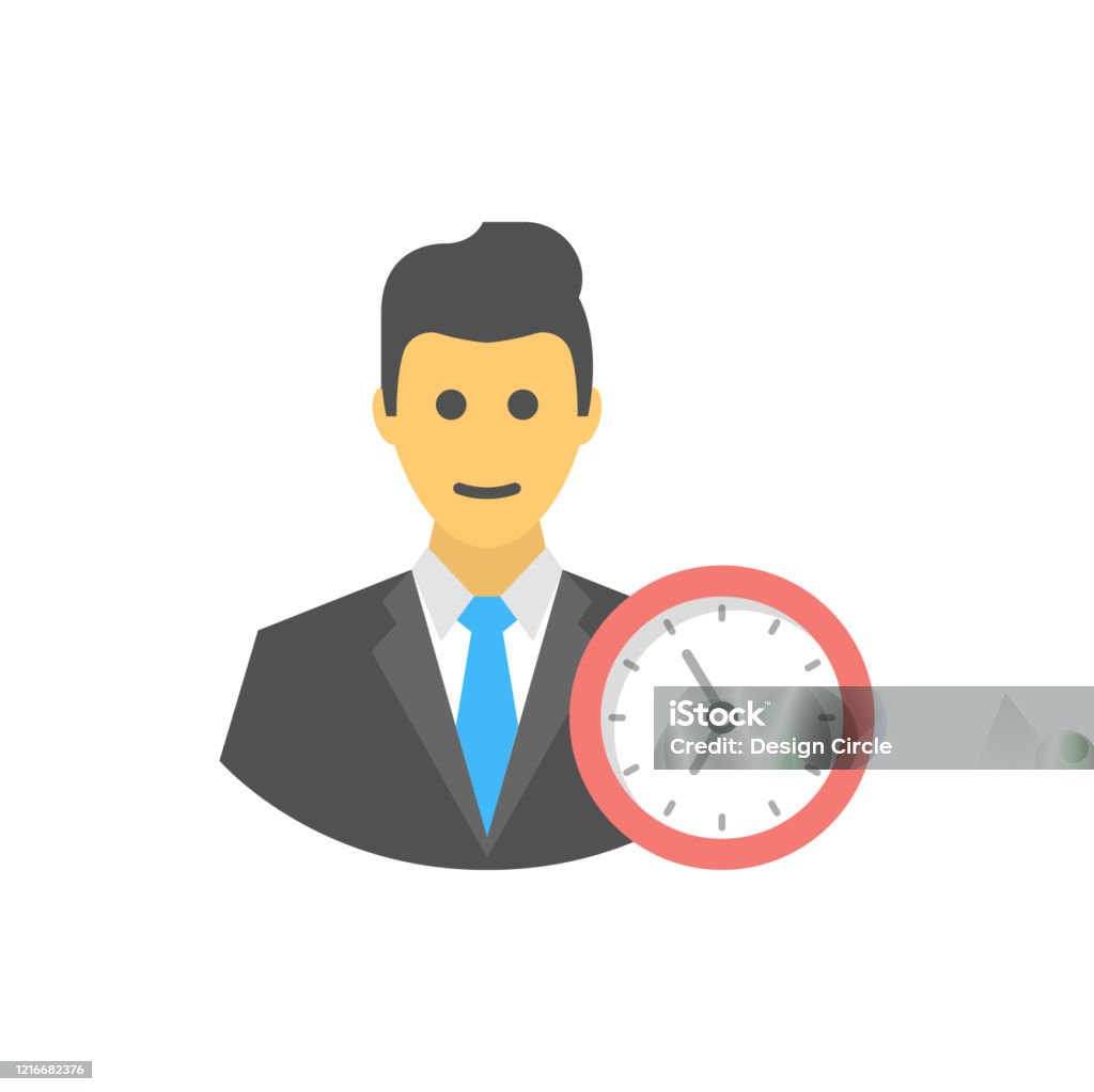 Punctual Vector Flat Illustration Stock Illustration - Download Image ... Punctual Vector Flat Illustration Stock Illustration - Download Image ...