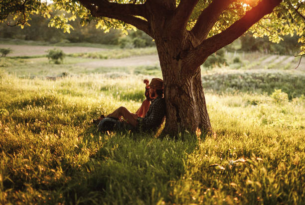 Free Stock Photo of Alone Man Sitting Under Tree - Thinking | Download ...