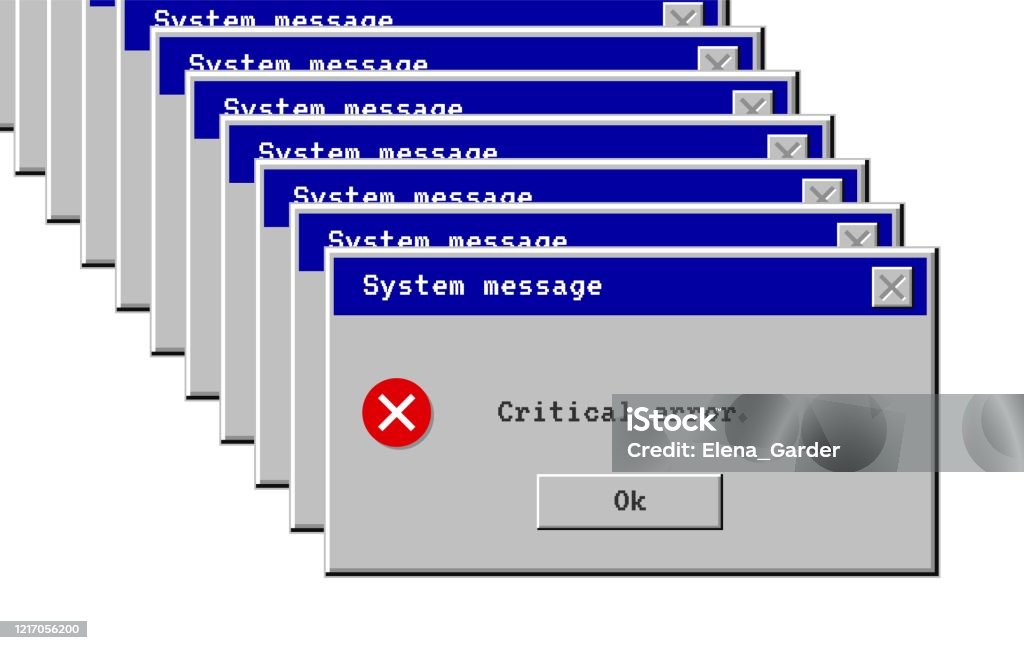 Critical Error System Message Window Old Style Virus Popup Icon Vector ... Critical Error System Message Window Old Style Virus Popup Icon Vector ...