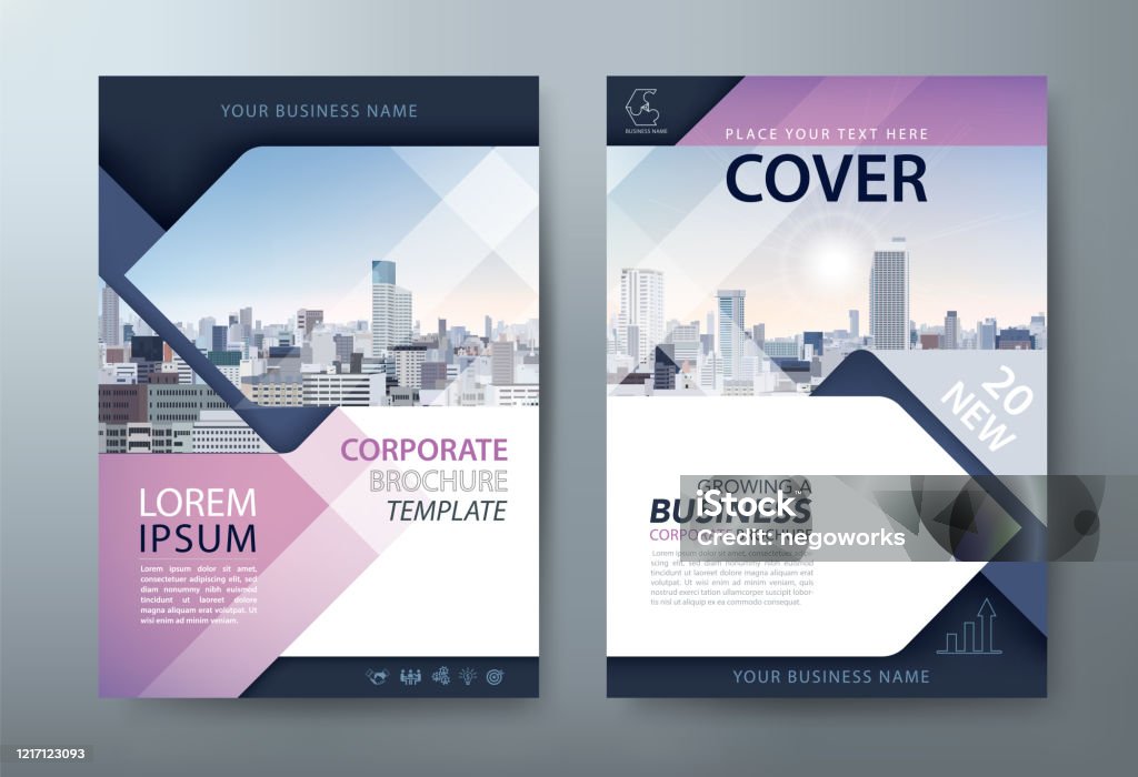 Desain Selebaran Brosur Laporan Tahunan Presentasi Leaflet Templat