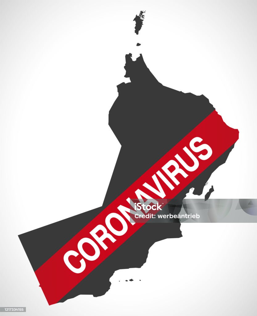Peta Oman Dengan Ilustrasi Peringatan Coronavirus Ilustrasi Stok ... Peta Oman Dengan Ilustrasi Peringatan Coronavirus Ilustrasi Stok ...