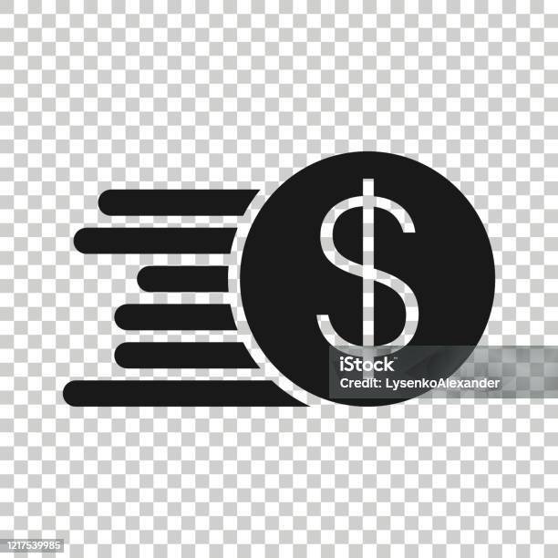 Icône De Pile De Pièces Dans Le Modèle Plat Illustration Vectorielle De