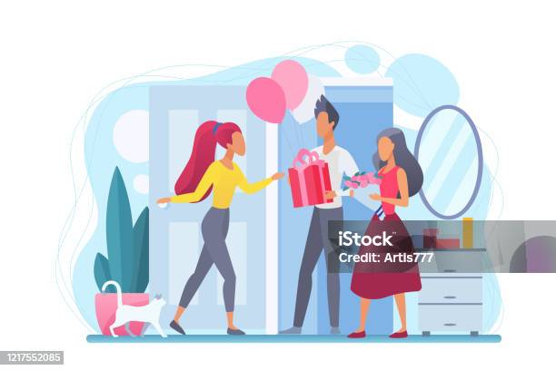 Gadis Menyapa Tamu Ilustrasi Vektor Datar Ilustrasi Stok - Unduh Gambar ... Gadis Menyapa Tamu Ilustrasi Vektor Datar Ilustrasi Stok - Unduh Gambar ...