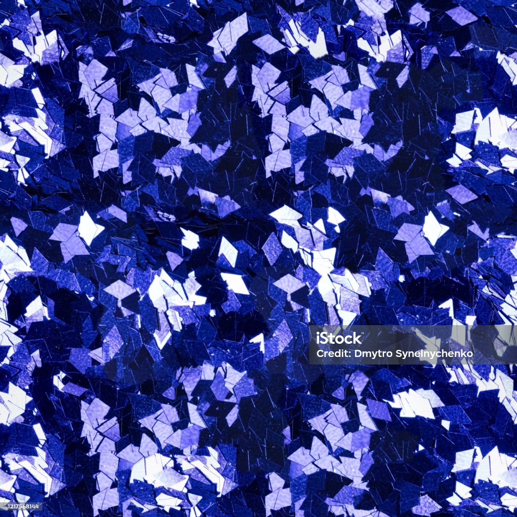 Dark Blue Glitter In Rhombus Form Sparkle Confetti Texture Christmas