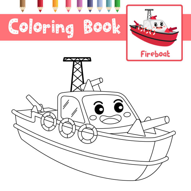 Coloring page cute aircraft