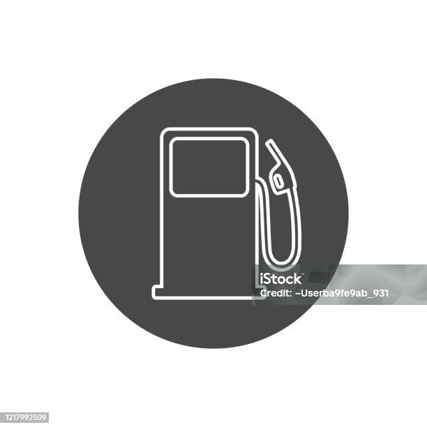 Ikon Garis Simbol Isi Ulang Bahan Bakar Ilustrasi Vektor Ilustrasi Stok