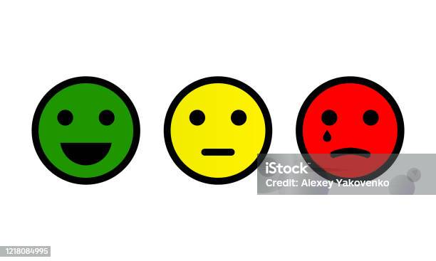 Échelle De Rétroaction Démotion Sourire Emoji Ou Visages Avec Des