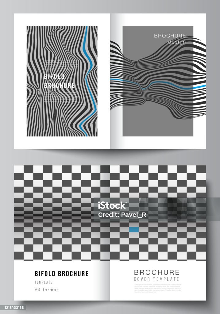 Tata Letak Vektor Dari Dua Templat Desain Mockup Sampul Modern Format