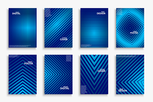 Koleksi Sampul Kontemporer Digital Template Poster Plakat Brosur