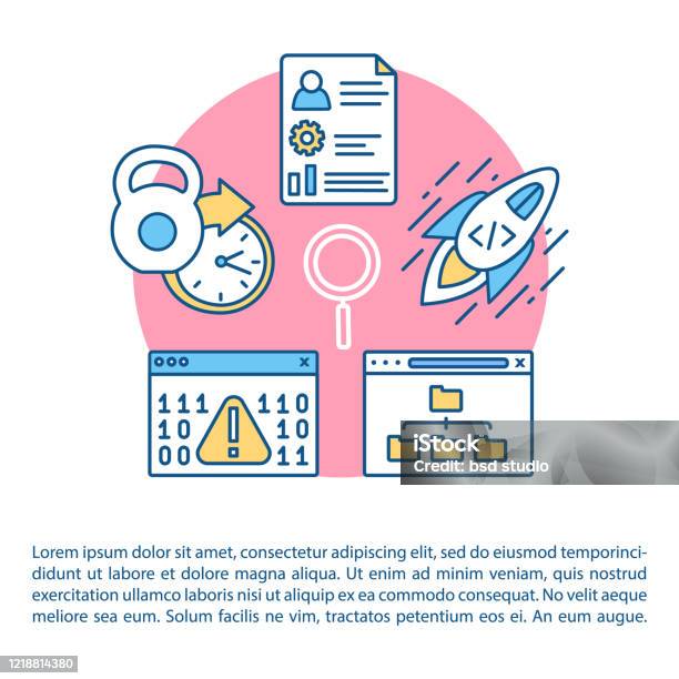 Template Vektor Halaman Artikel Pengembangan Perangkat Lunak Coding