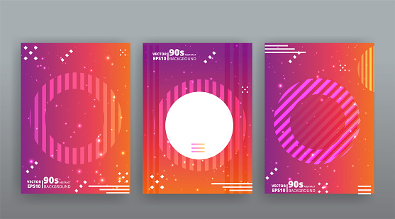 Kekacauan Geometris Abstrak Mencakup Desain Template Gradien Mengkilap