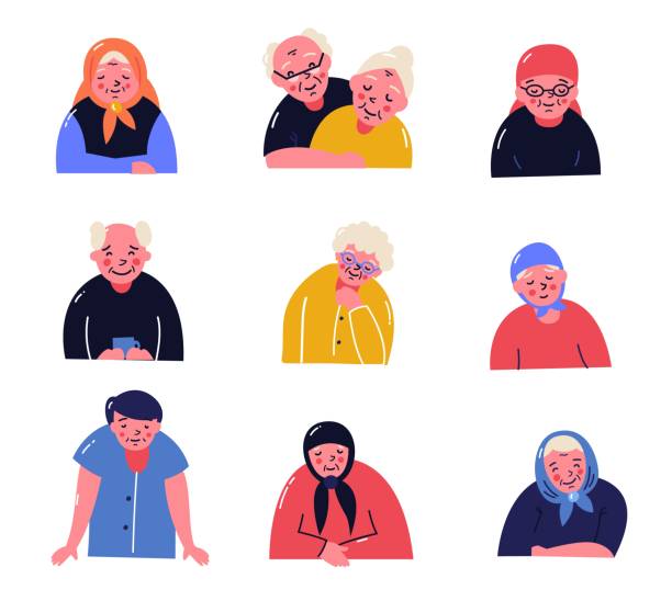 Portrait Lovely Old Couple Cartoon Illustrations, Royalty-Free Vector ... Portrait Lovely Old Couple Cartoon Illustrations, Royalty-Free Vector ...