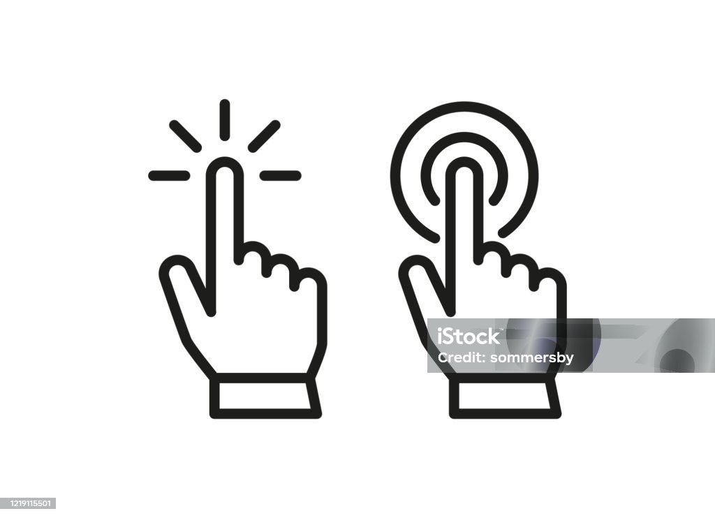 Vetores De Conjunto De Ponteiro De Mão Ou Mouse Cursor Clicando No