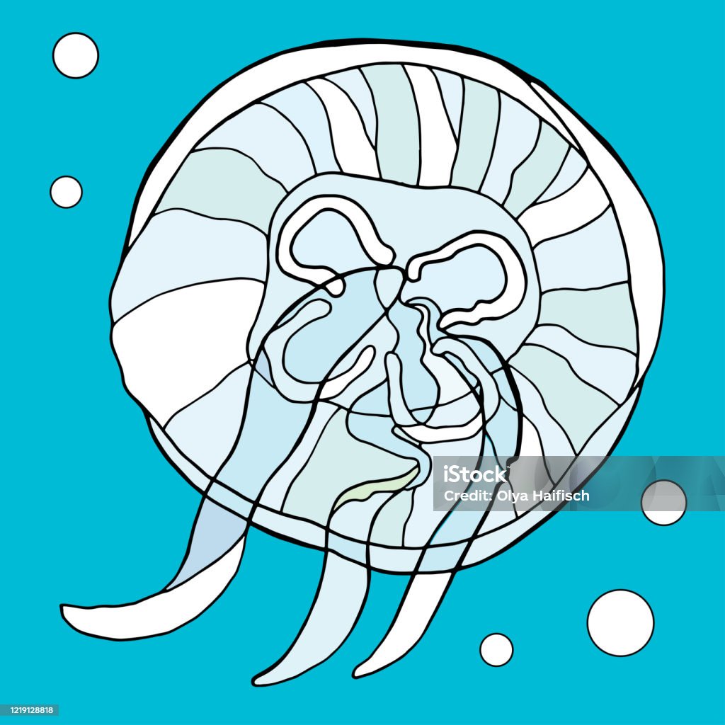 Stock ilustrace Barevné Medúzy Ručně Kreslené Vektorové Ilustrace Na ... Stock ilustrace Barevné Medúzy Ručně Kreslené Vektorové Ilustrace Na ...