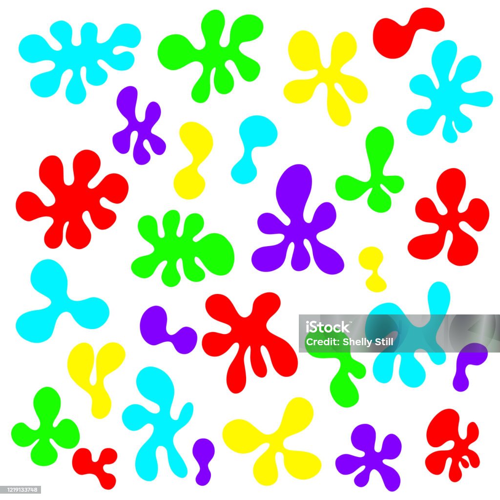 Collection Dencre Vectorielle Ou De Blobs Et De Éclaboussures De