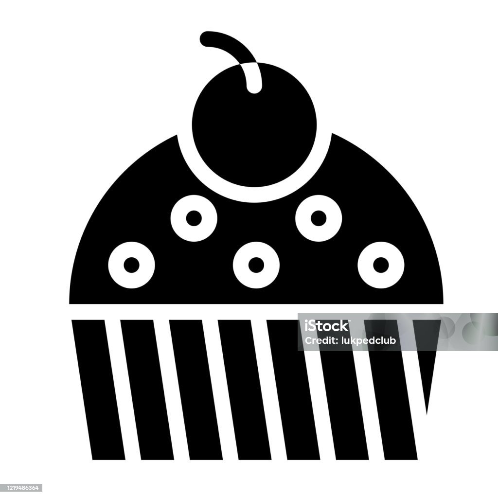 Cupcake Or Muffin Baked Good Vector Icon Stock Illustration Download