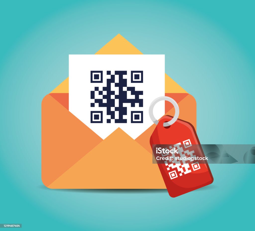 Kode Qr Di Dalam Desain Amplop Dan Vektor Label Ilustrasi Stok - Unduh ... Kode Qr Di Dalam Desain Amplop Dan Vektor Label Ilustrasi Stok - Unduh ...