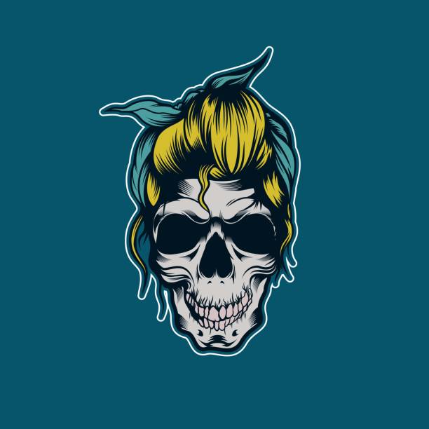 40 Pin Up Skull Tattoo Stock Illustrations Royalty Free Vector
