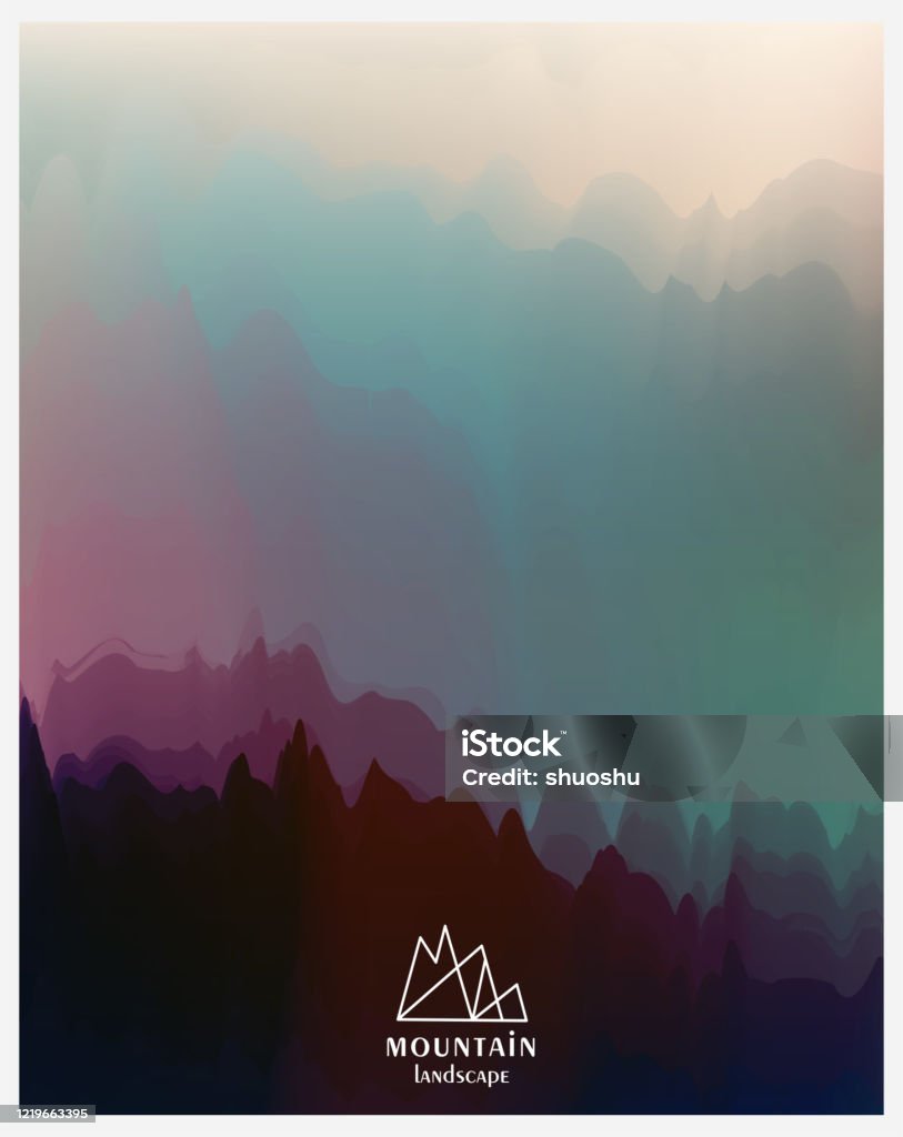 Latar Belakang Poster Lanskap Gunung Gradien Abstrak Ilustrasi Stok ... Latar Belakang Poster Lanskap Gunung Gradien Abstrak Ilustrasi Stok ...