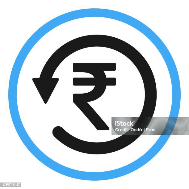 Symbole Dicône De Chargeback Argent De Retour Isolé Sur Le Fond Blanc