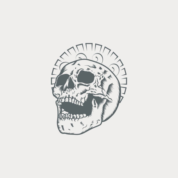 1100 Cartoon Of The Skull Outline Tattoo Illustrations Royalty Free Vector Graphics And Clip