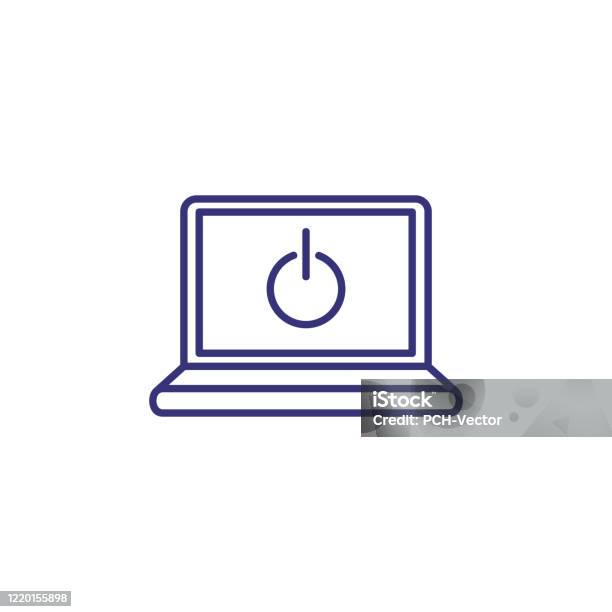 Turning Off Laptop Line Icon Stock Illustration - Download Image Now ... Turning Off Laptop Line Icon Stock Illustration - Download Image Now ...