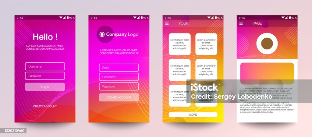 Desain Aplikasi Seluler Ui Ux Gui Set Layar Pendaftaran Pengguna Dengan ... Desain Aplikasi Seluler Ui Ux Gui Set Layar Pendaftaran Pengguna Dengan ...