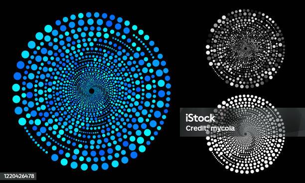 Latar Belakang Titiktitik Halftone Abstrak Lingkaran Dengan Titiktitik