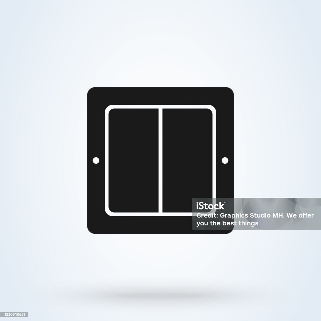 Electric Light Switch Icon Modern Minimal Flat Design Style Vector ... Electric Light Switch Icon Modern Minimal Flat Design Style Vector ...