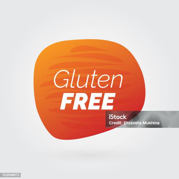 Icône Sans Gluten Signe De Vecteur Blanc Orange Isolé Symbole