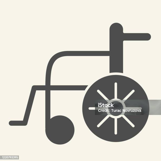 Icône Solide De Transport Handicapée Pictogramme De Style Glyphe De