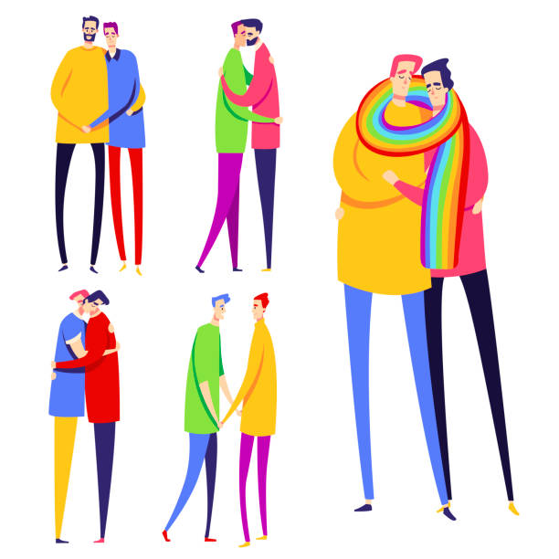 Gay Men Couples Clip Art