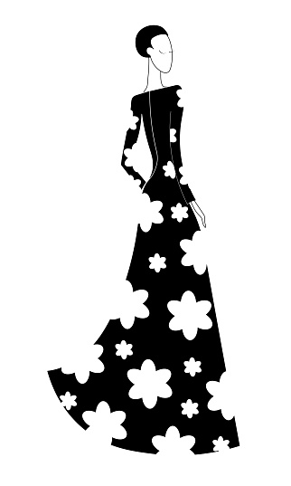 Fashion Woman Hand Drawn Fashion Model Stock Illustration Download