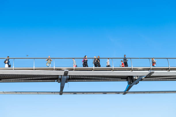 Free Stock Photo of Group of People Standing on Bridge With Cameras ...