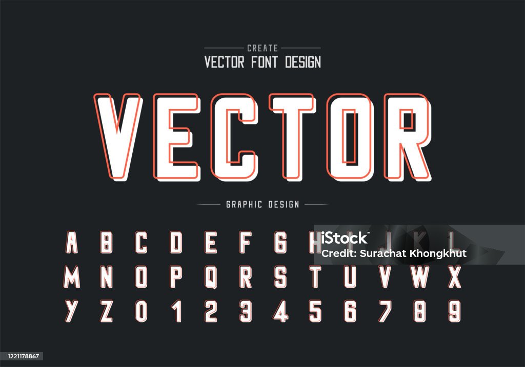 Font Garis Dengan Bayangan Putih Dan Vektor Alfabet Bulat Desain Jenis ... Font Garis Dengan Bayangan Putih Dan Vektor Alfabet Bulat Desain Jenis ...