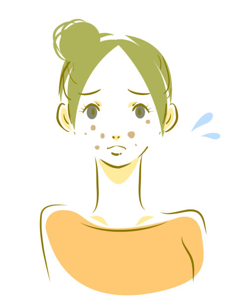 140 Woman With Freckles Clip Art Illustrations Royalty Free Vector