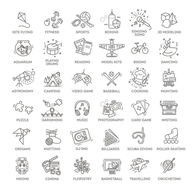285 400 Hobi Ilustrasi Grafik Vektor And Clip Art Bebas Royalti